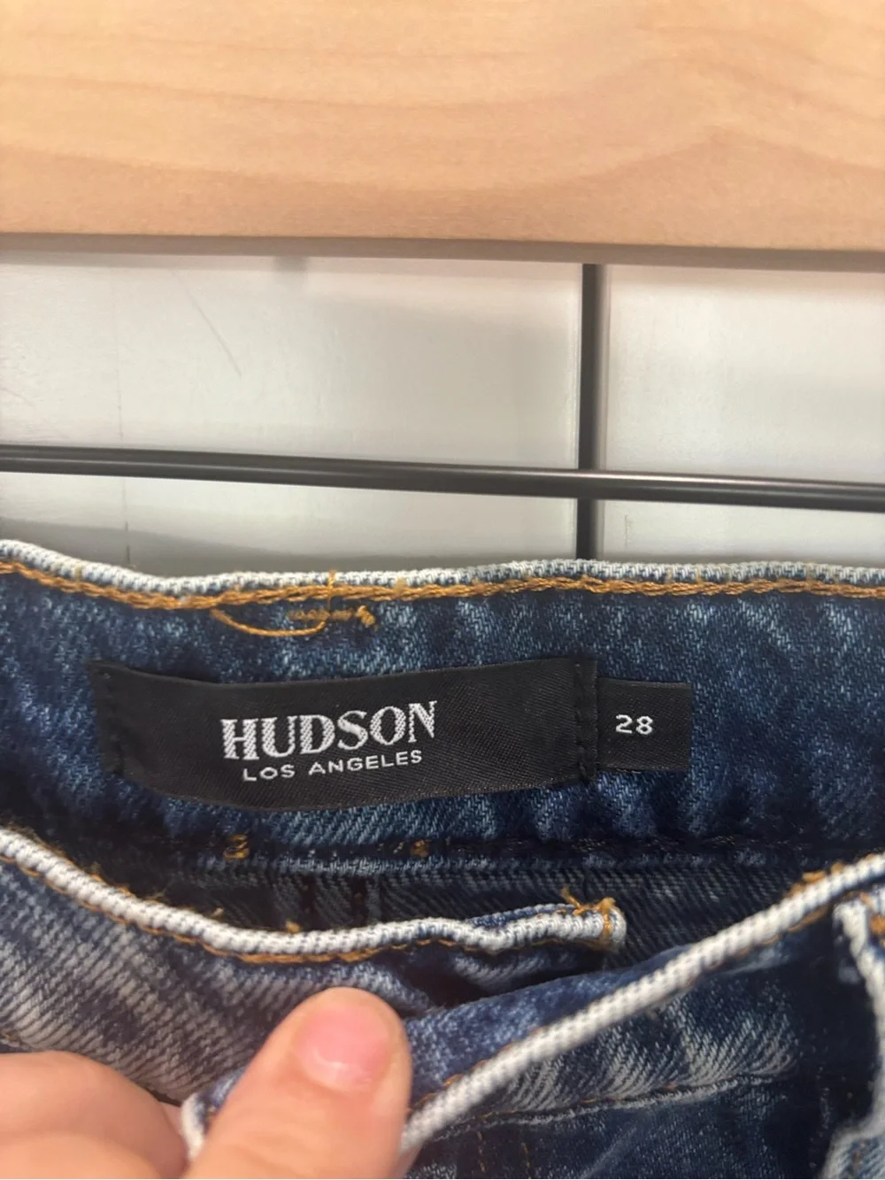 Hudson Jeans | Skirts | Hudson Jeans Distressed Dark Blue Denim Mini ...